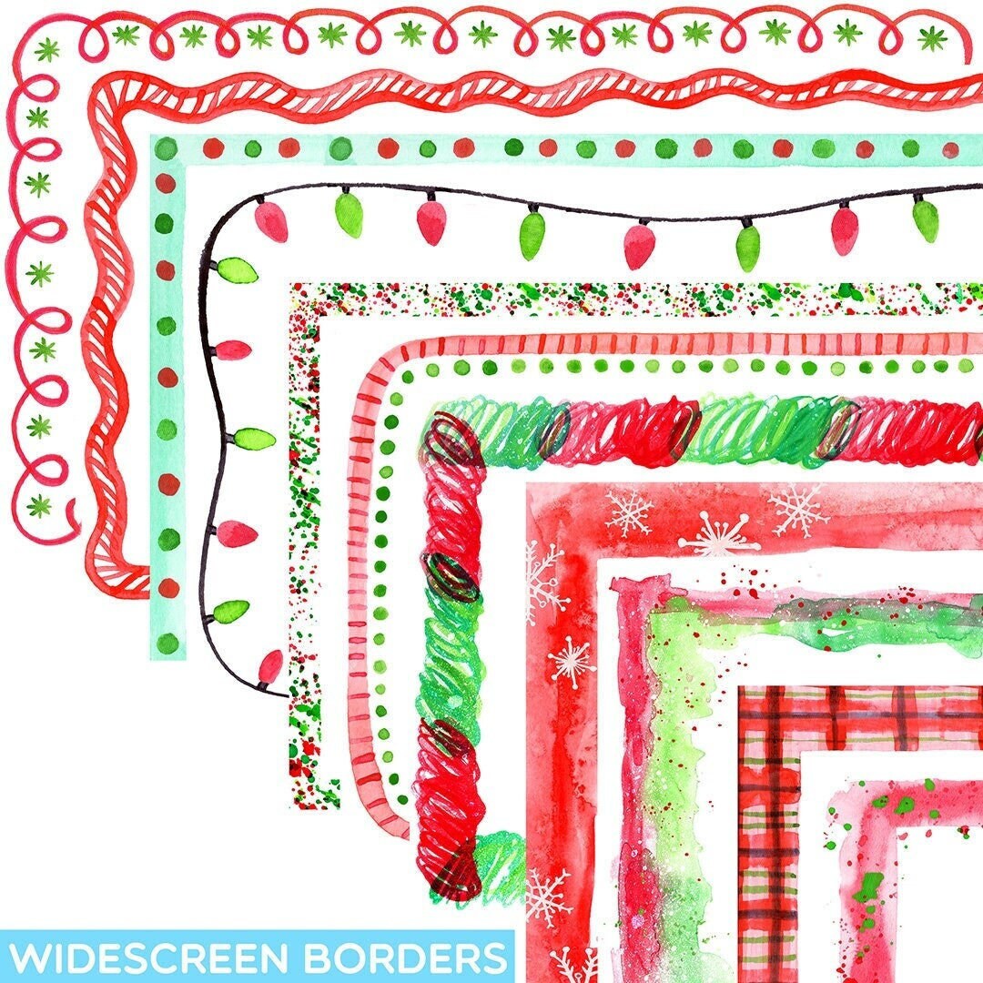 Winter Holiday Clip Art Borders