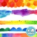 Rainbow Watercolor Page Borders Clip Art, Clipart Frames for Teachers ...