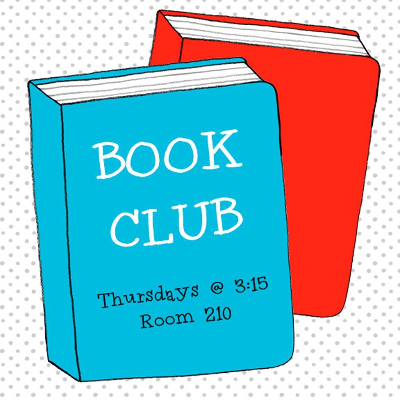 Hand Drawn Open and Closed Books Clipart - School Library Sign, School ...