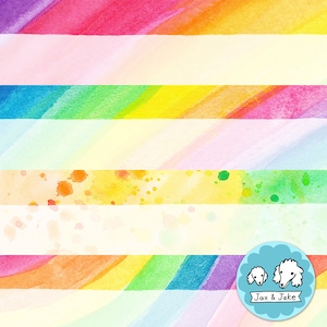 Rainbow Watercolor SLIDE Borders and Backgrounds, Editable Google ...