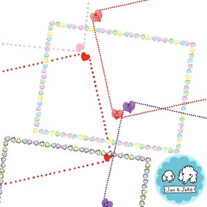 Skinny Valentine Clipart Borders, Valentine’s Day Clip Art Thin ...