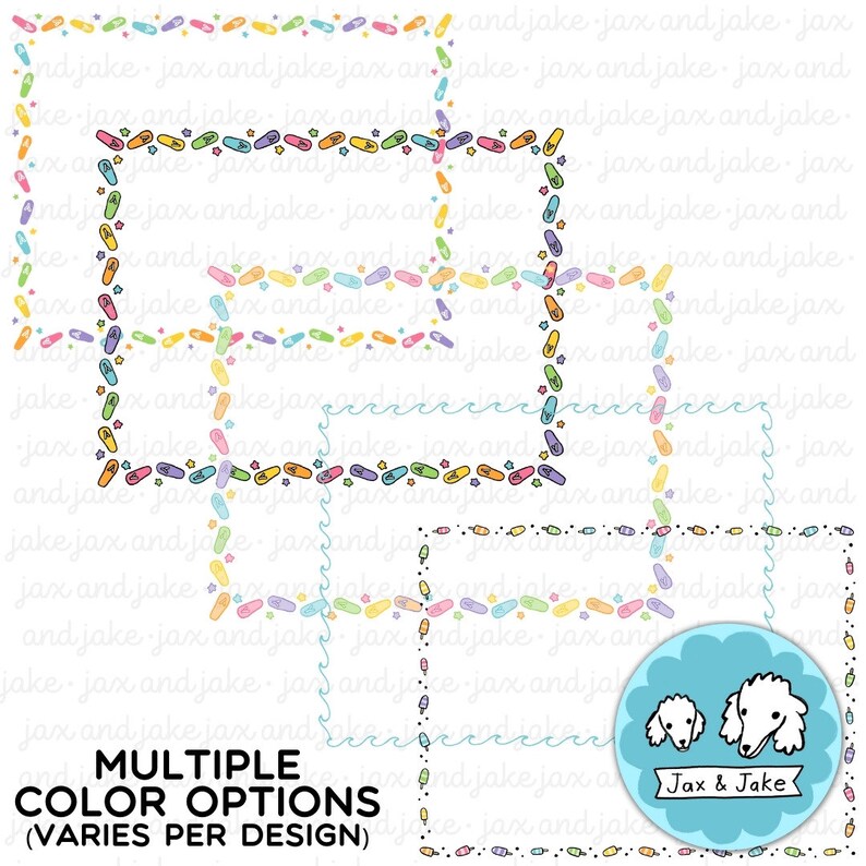 Summer Clipart Borders Rainbow Doodle Watermelon - Etsy
