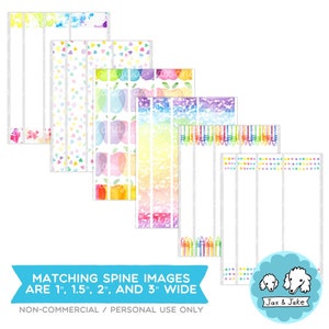 Rainbow Watercolor Back to School Editable Binder Covers and Spines ...