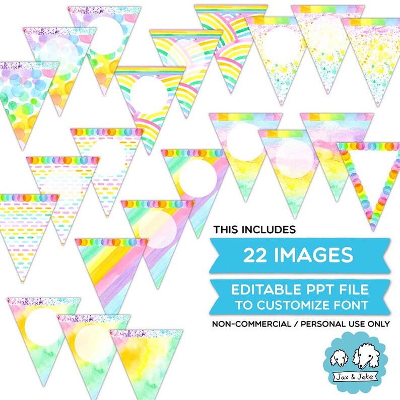 Editable Watercolor Pastel Rainbow Banners, Bulletin Board Decorations ...