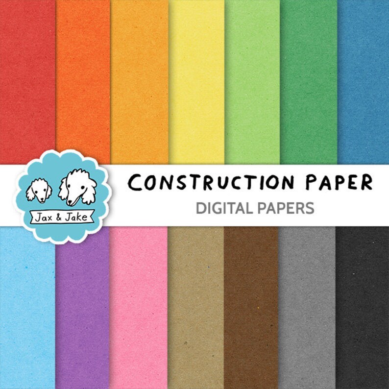 Construction Paper Digital Papers / Backgrounds for Personal and ...