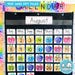 Watercolor Apples Editable Classroom Calendar Cards for Pocket Chart ...