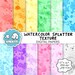Watercolor Splatter Texture Digital Papers | Watercolor Clipart ...