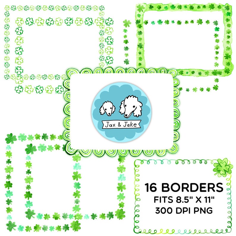 St Patricks Day Clip Art Borders, Watercolor Saint Patricks Day Clipart ...