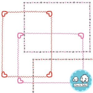 Skinny Valentine Clipart Borders, Valentine’s Day Clip Art Thin ...