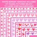 Watercolor Valentines Day Clipart Borders, Heart Clip Art Frames for ...