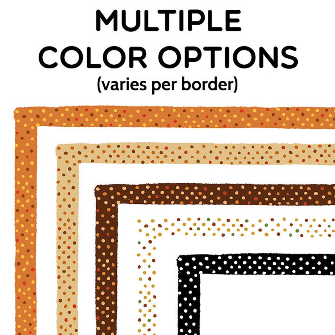 Fall Border Clipart Set - 60 Fall Leaf Page Borders, Thanksgiving Clip ...