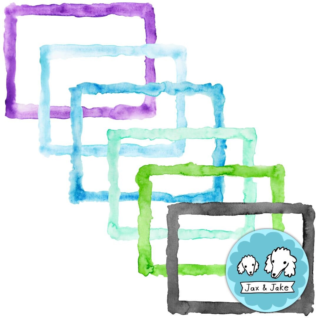 Watercolor Clipart Borders, Watercolour Clip Art Frames, Colorful ...