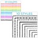 Skinny Border Bundle 400 Matching Page Square Thin Clipart Frames 20 ...