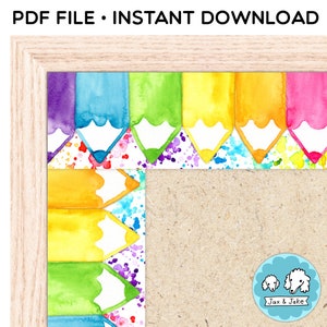 Back to School Rainbow Watercolor Bulletin Board Borders, Printable ...