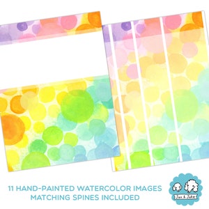 Pastel Rainbow Watercolor Editable Binder Covers and Spines, Printable ...