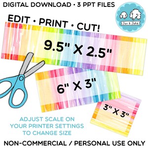 Editable Rainbow Watercolor Student Name Plates, Drawer Labels, Teacher ...