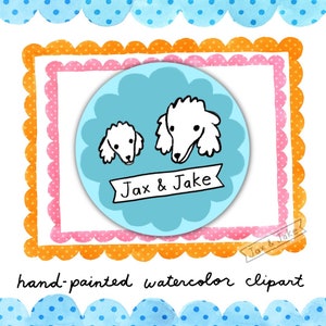 Watercolor Polka Dot Scallop Clipart Borders, Cute Rainbow Watercolor ...