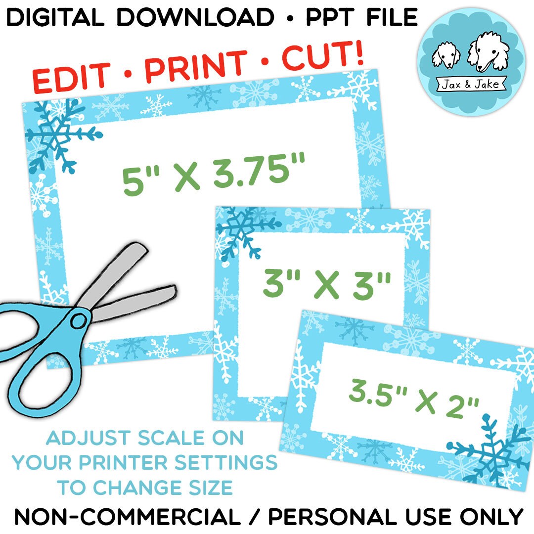 Editable Christmas Gift Tags Printable Winter Holiday Labels for ...