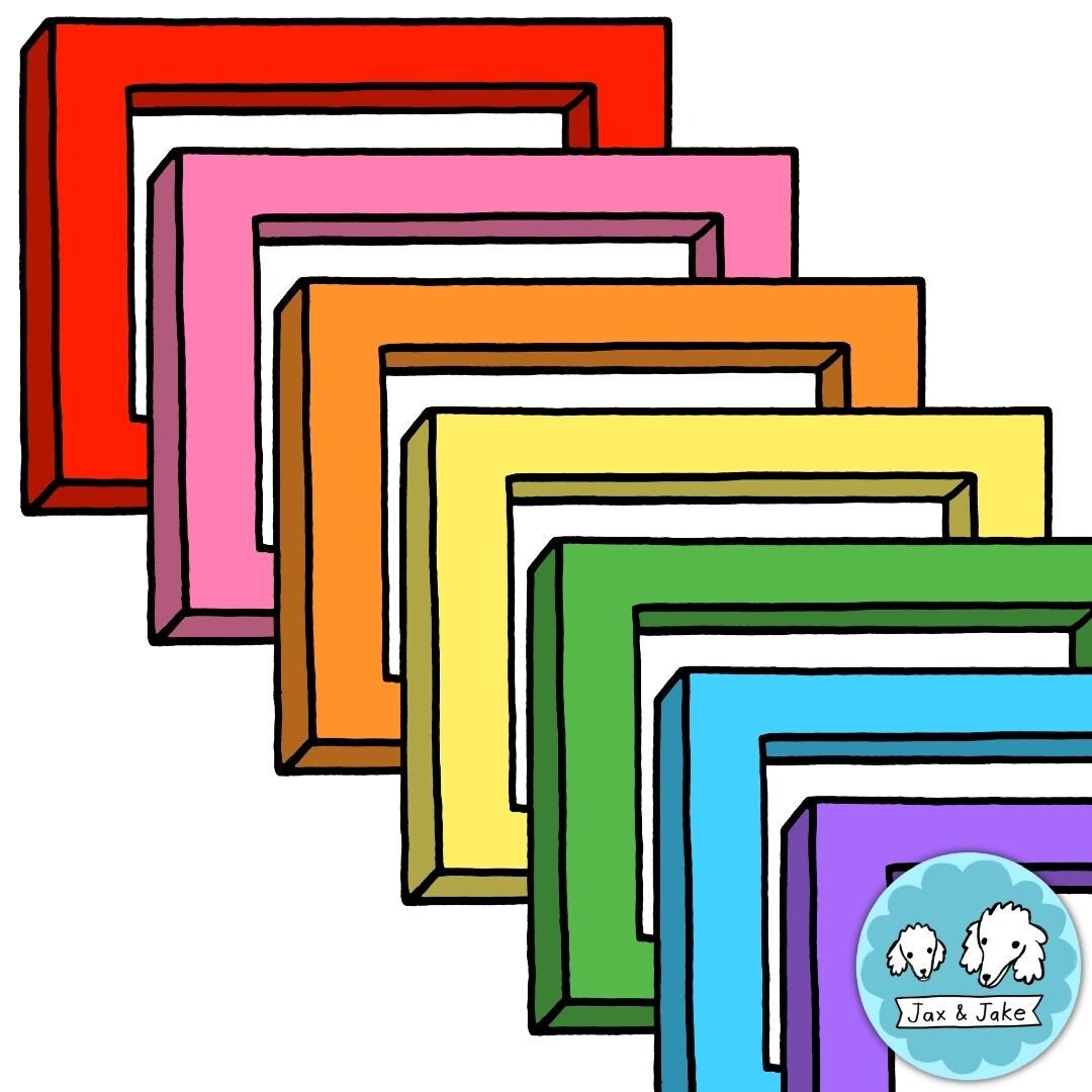 Bold Borders 3 - Chunky 3D Clipart Page Borders - Etsy