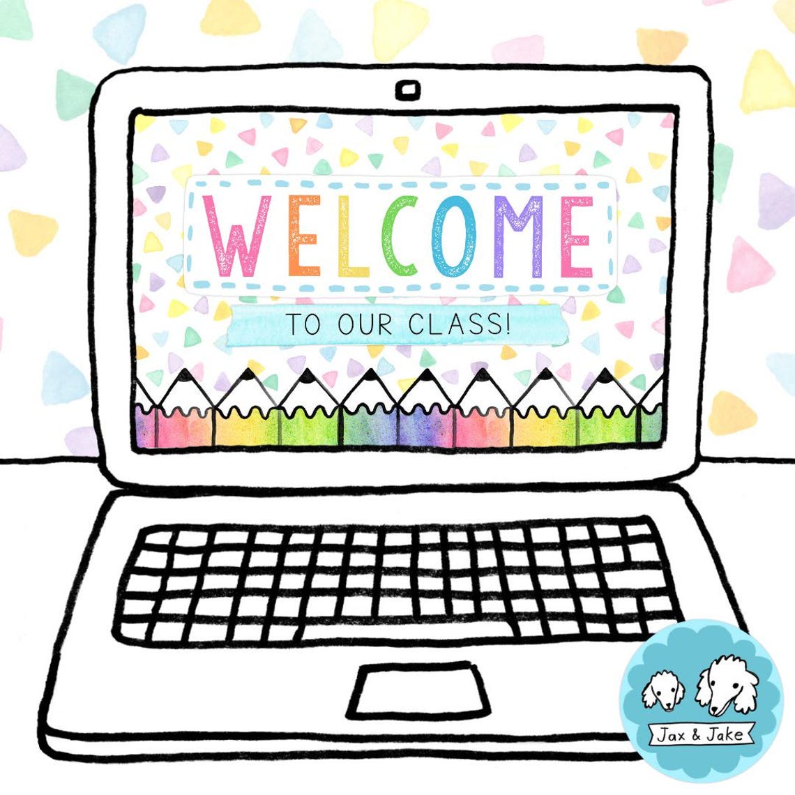 Rainbow Watercolor Back to School Slides Templates for Google Slides ...