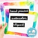 MORE Colorful Rainbow Watercolor Clipart Borders, Clip Art Frames for ...