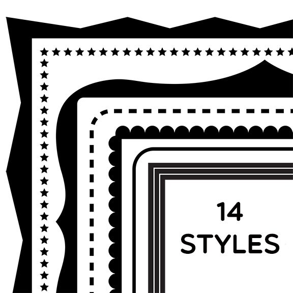 BASIC Borders 182 Simple and Colorful Clip Art Page Borders PNG ...