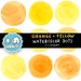 Orange and Yellow Watercolor Dots / Circles Clipart | Watercolor ...