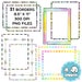 Pastel Rainbow School Clipart Borders, Back to School Supplies Clip Art ...