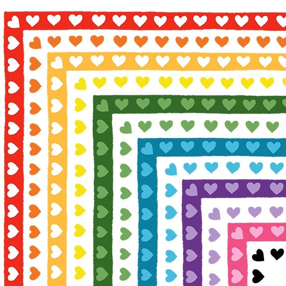 Valentine Clipart Borders Rainbow Heart Valentines Day Clip Art Frames ...