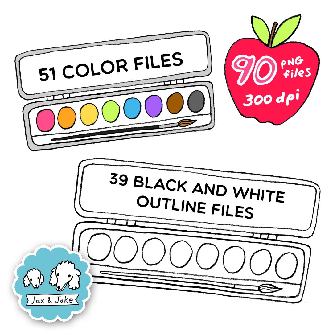 School Clipart Back to School Supplies Clip Art Pencil - Etsy