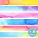 WIDESCREEN Bright Watercolor Blend Border Clipart Google - Etsy