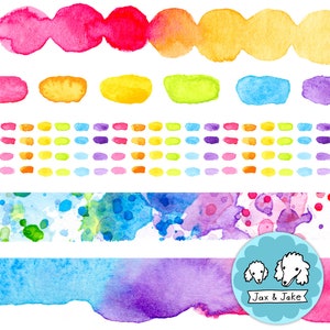 Bright Rainbow Watercolor SLIDE BORDERS | Powerpoint Slide Backgrounds ...