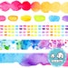 Bright Rainbow Watercolor SLIDE BORDERS Powerpoint Slide Backgrounds ...