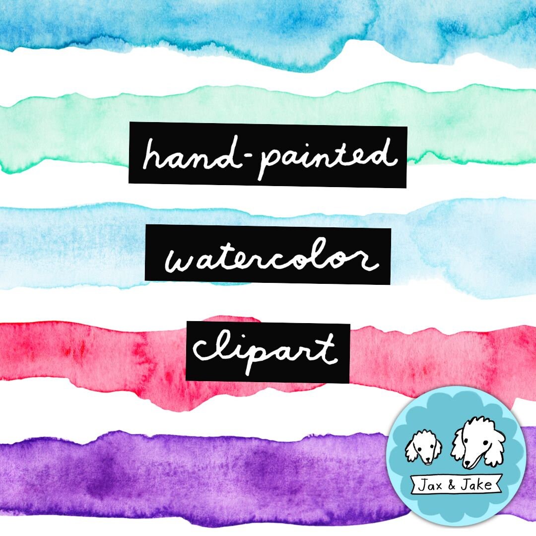 Watercolor Clipart Borders, Watercolour Clip Art Frames, Colorful ...