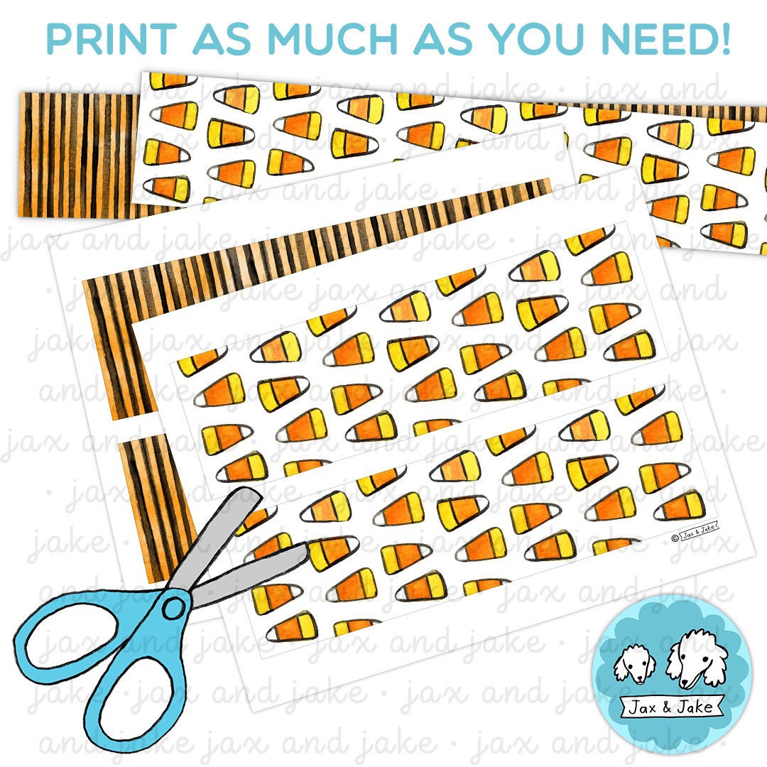 Watercolor Halloween Bulletin Board Borders, Printable Fall Classroom ...