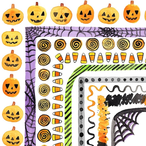 Halloween Candy Page Borders