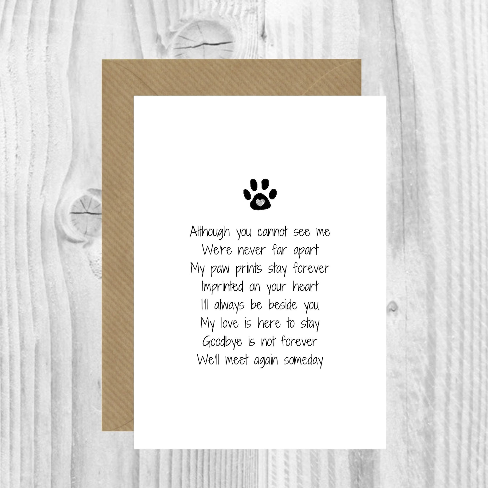 Pet Loss Sympathy Card, Pet Grief Cards, Pet Bereavement Card, Pet Loss ...