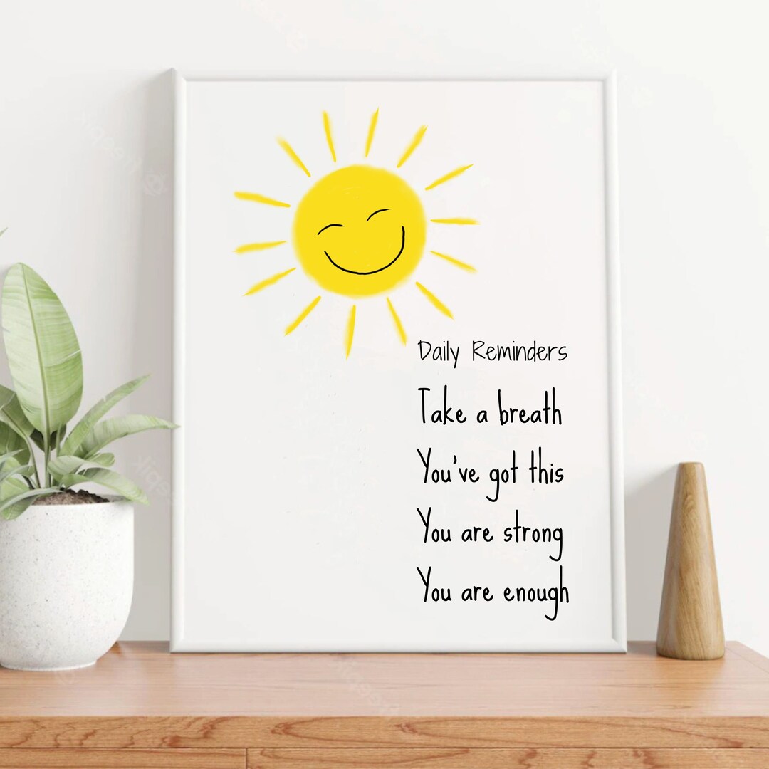 Childrens Affirmation Poem Print Childrens Happiness Affirmations Wall ...