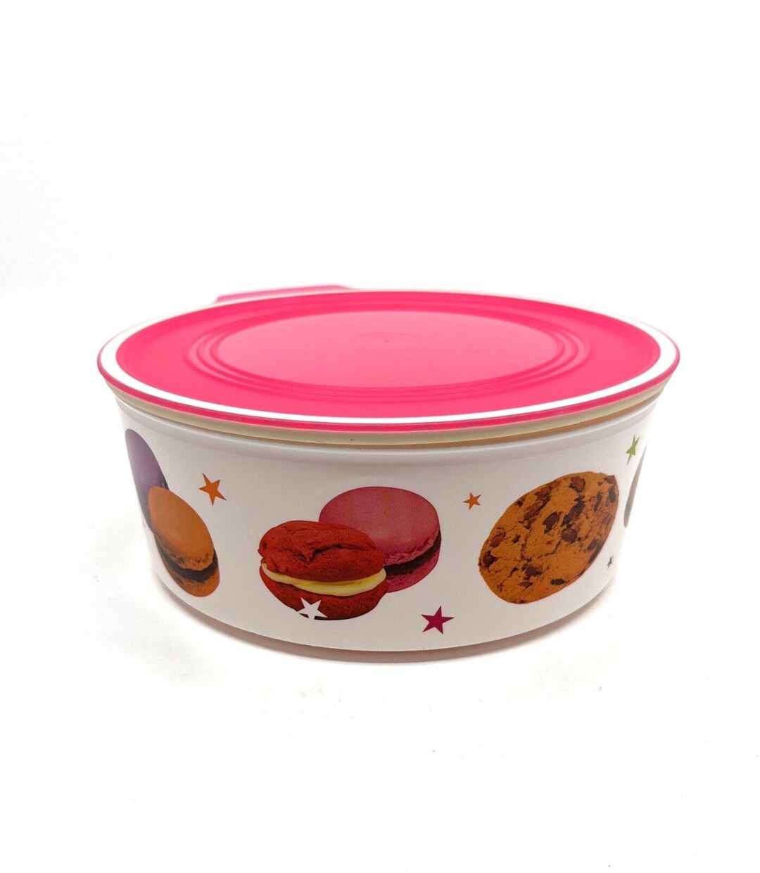 Tupperware Vintage 6580A-3 Cupcake Pattern Biscuit Container With ...