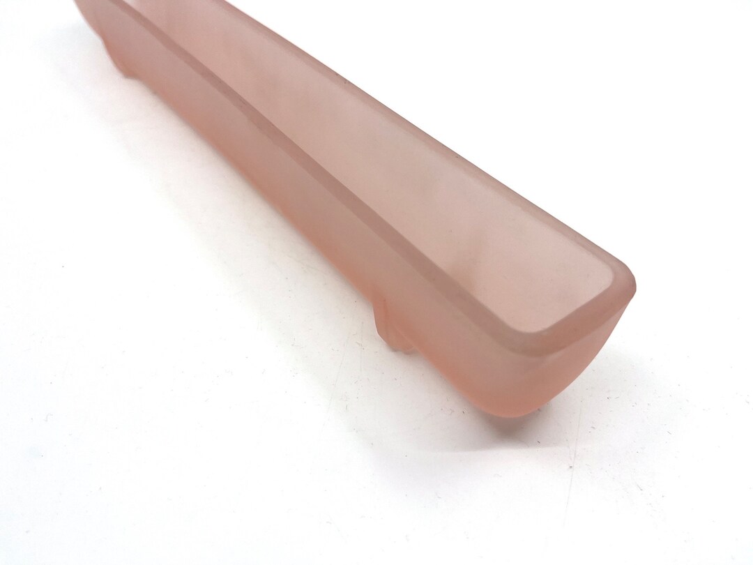 Pink Frosted Glass Trough Float Vase - Etsy