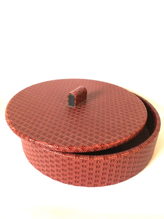 round leather jewellery box - Gem
