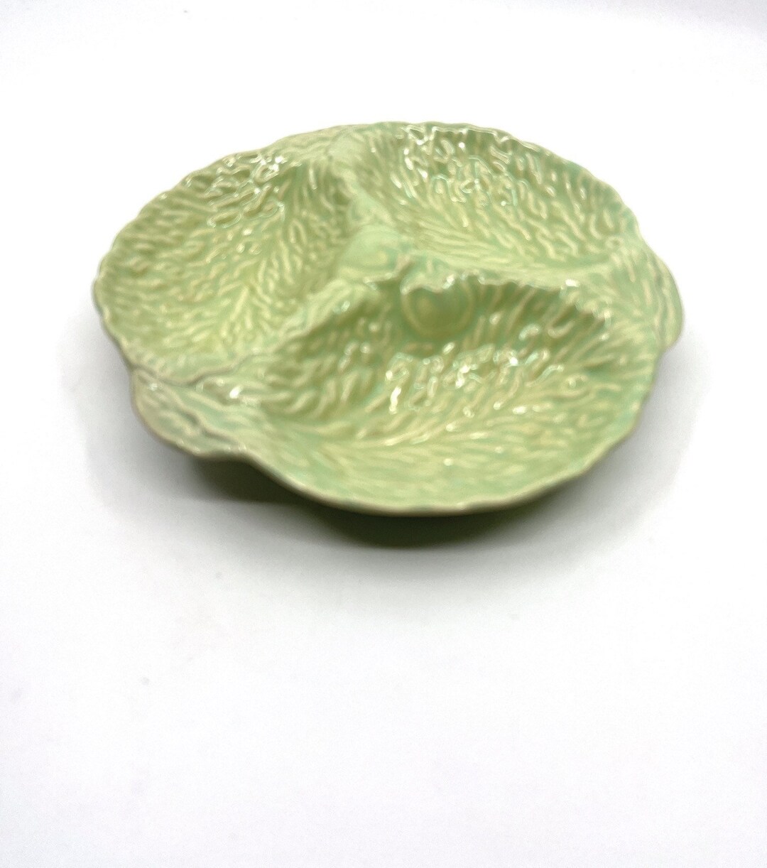 Beswick Ware Divided Leaf Bowl Cabbage Leaf Dish Majolica Cabbage Leaf ...