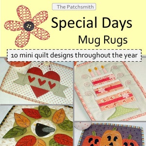 Patchwork Corners Mug Rug Pattern | Etsy