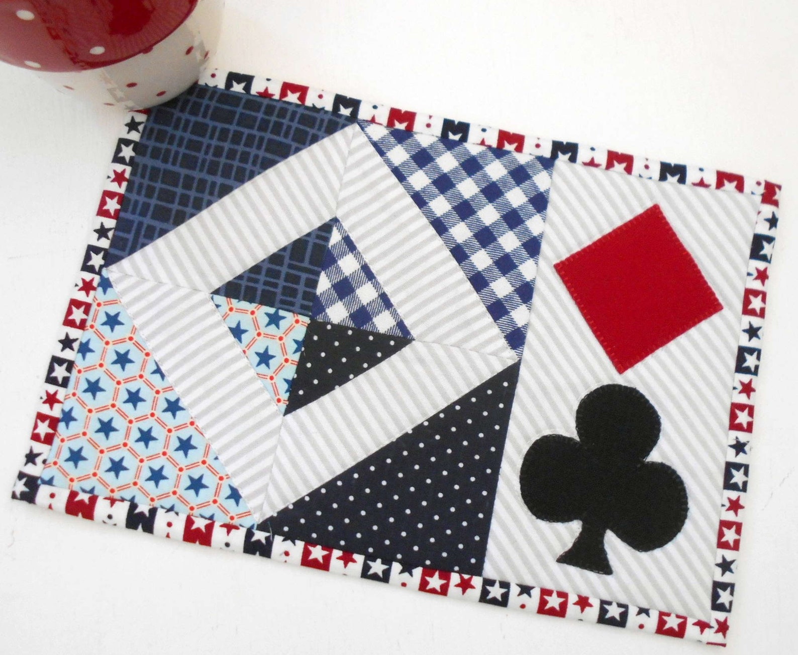 Aces High Mug Rug Pattern | Etsy