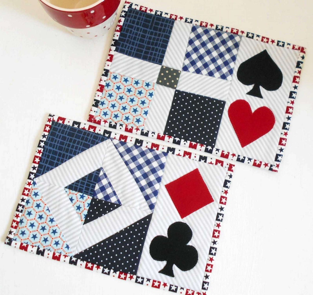 Aces High Mug Rug Pattern - Etsy