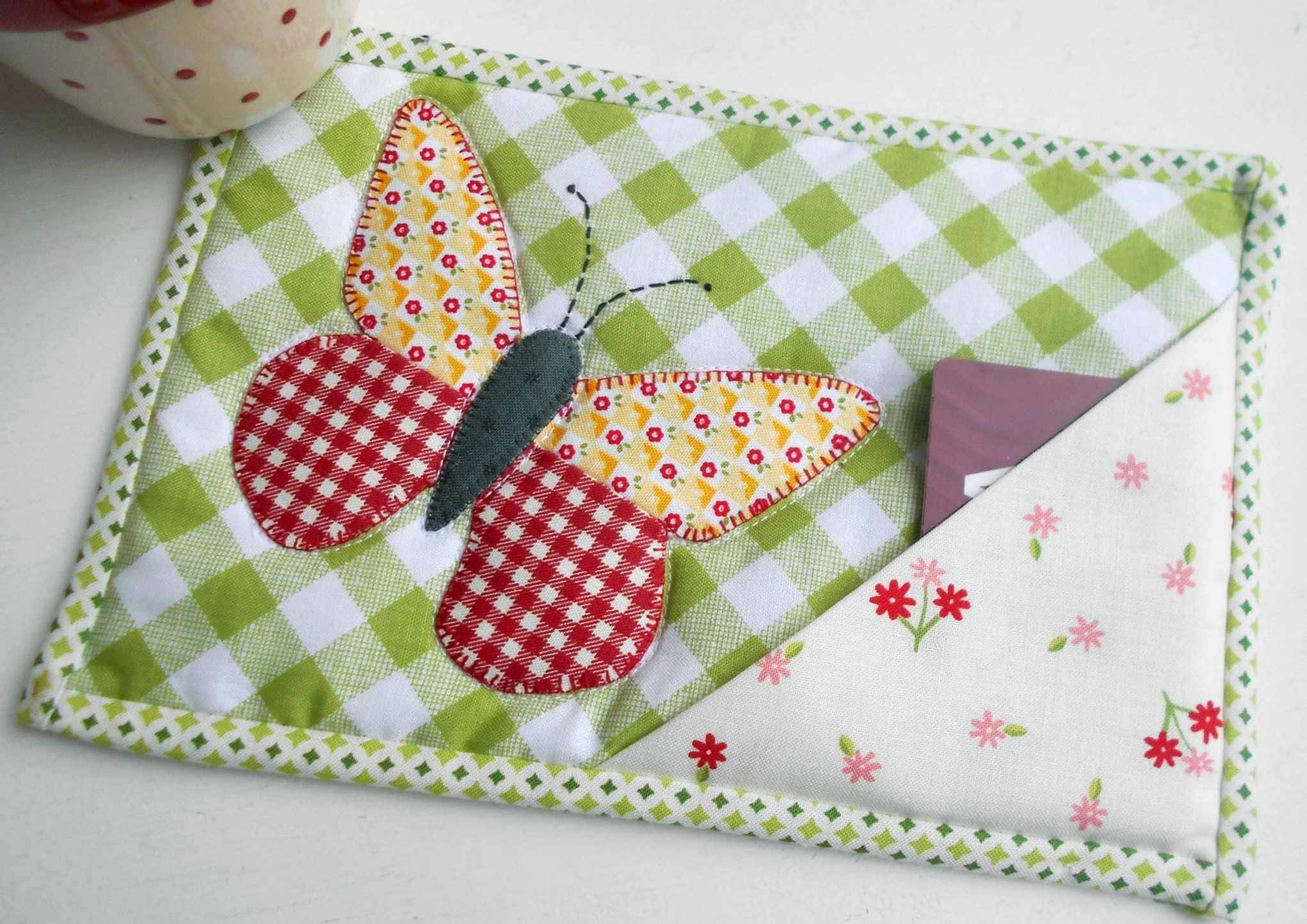 Butterfly Pocket Mug Rug Pattern - Etsy