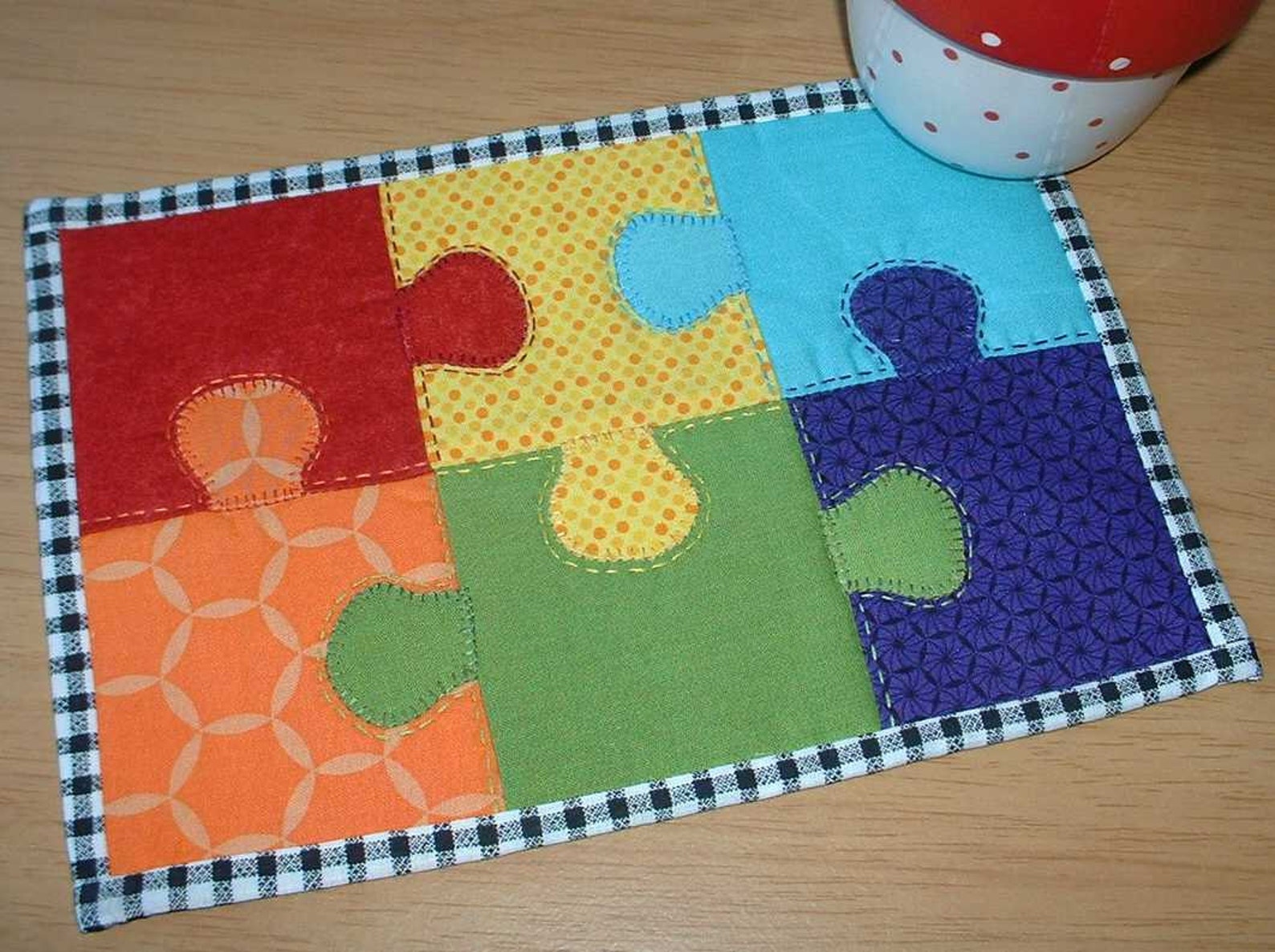 Jigsaw Mug Rug Pattern - Etsy