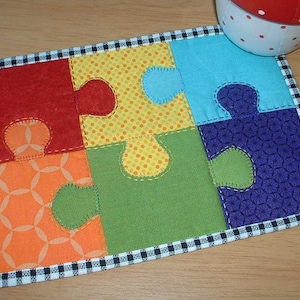 Jigsaw Mug Rug Pattern - Etsy
