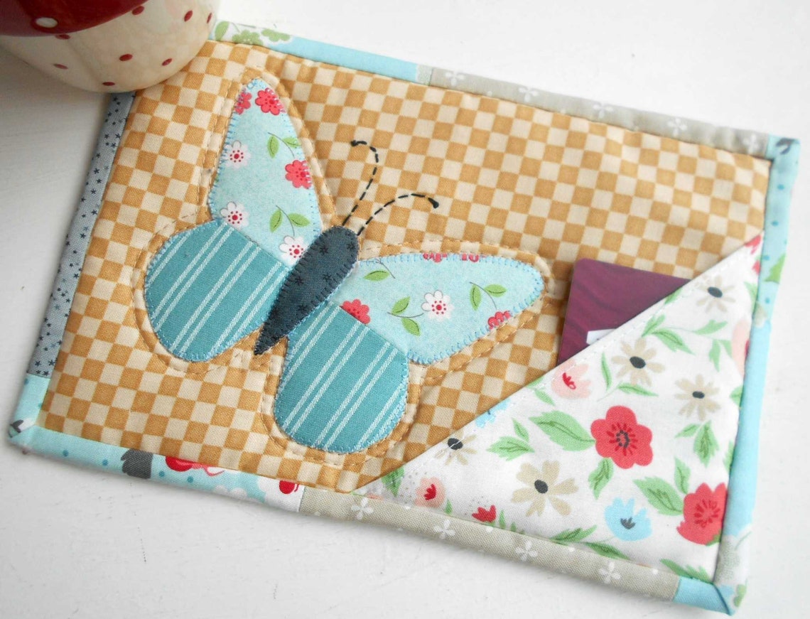 Butterfly Pocket Mug Rug Pattern - Etsy UK