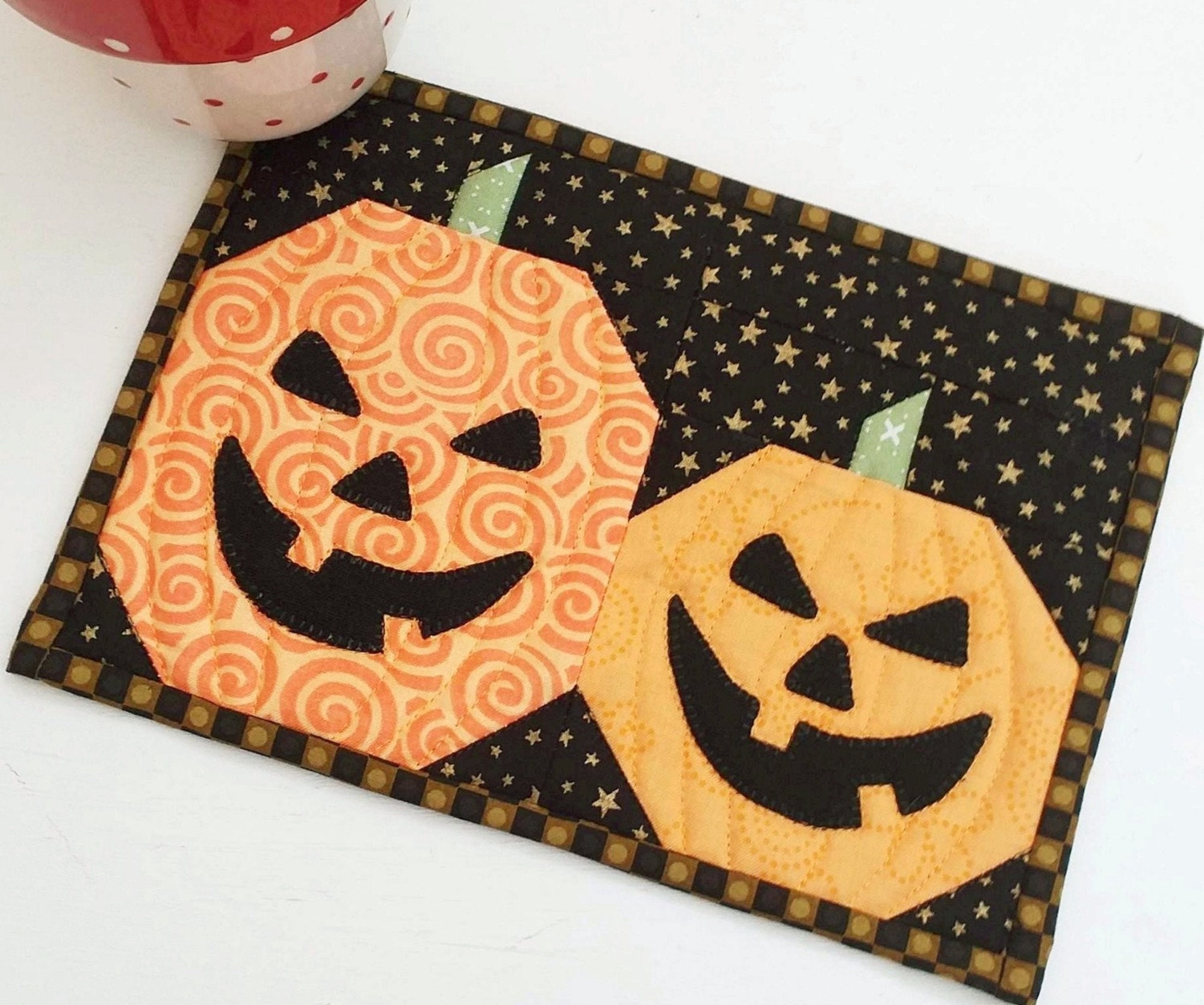 Pumpkin Patch Mug Rug Pattern - Etsy